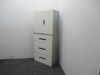 Okamura Cabinet Set Double Swing doors and 3 drawers A0049504｜Office ...