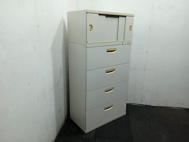 Okamura Cabinet Set Slide Door and 4 Drawers Cabinet A0070009｜Office ...