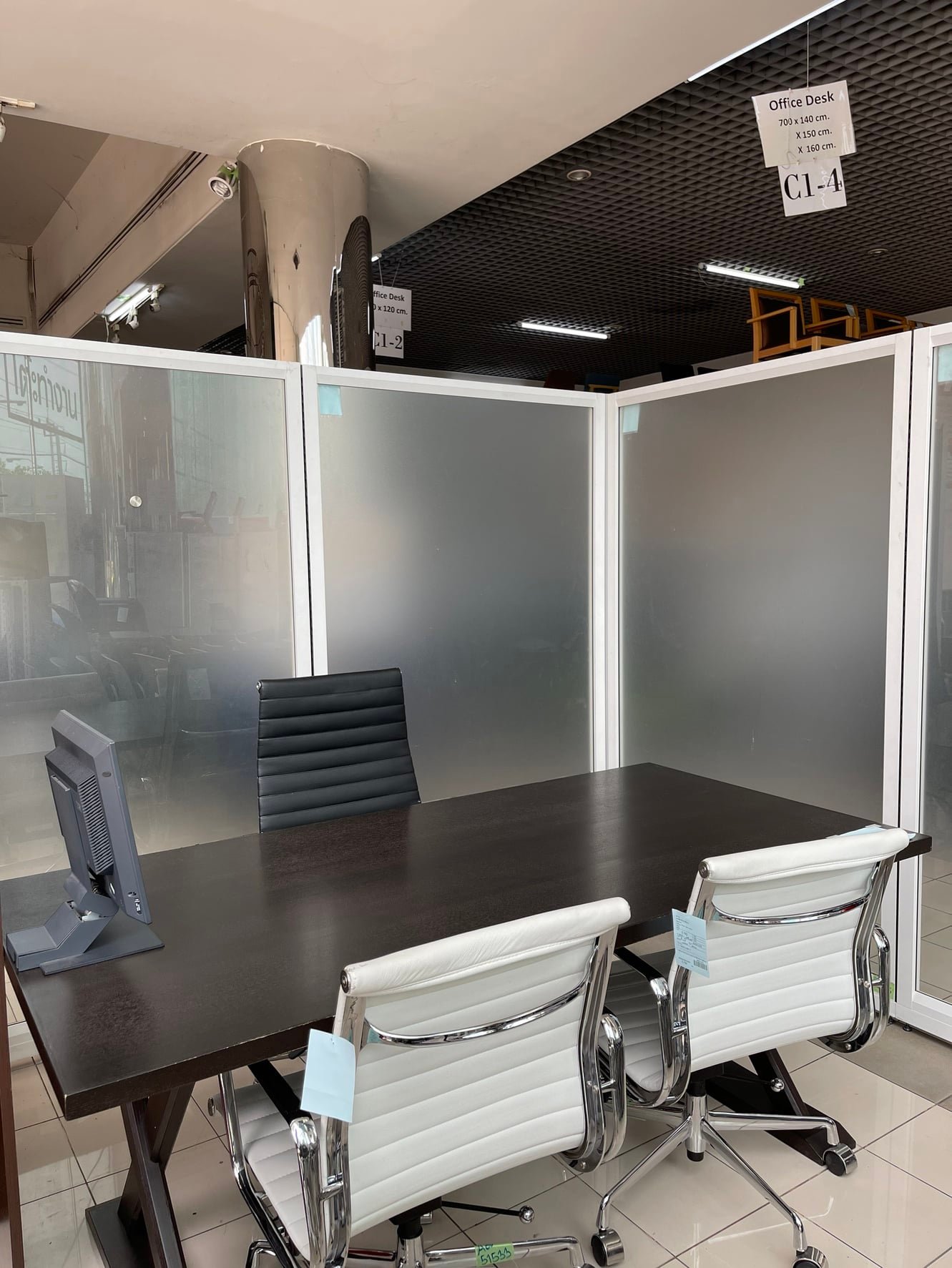 Partition Okamura กระจก ตลาดเฟอร์นิเจอร์สำนักงาน Happy Thailand